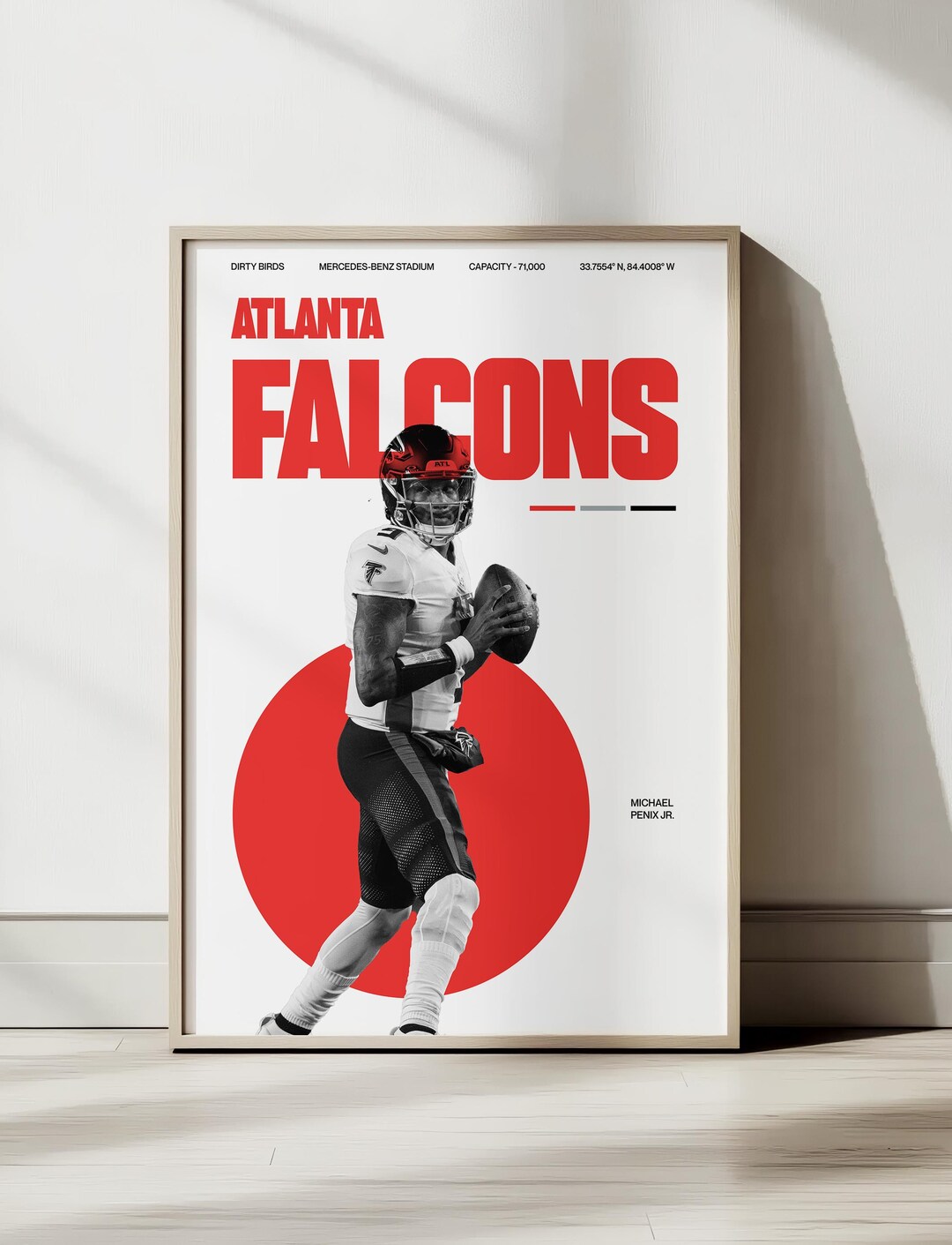 Falcons NFL Poster - Digital Download | Football Wall Art - Etsy