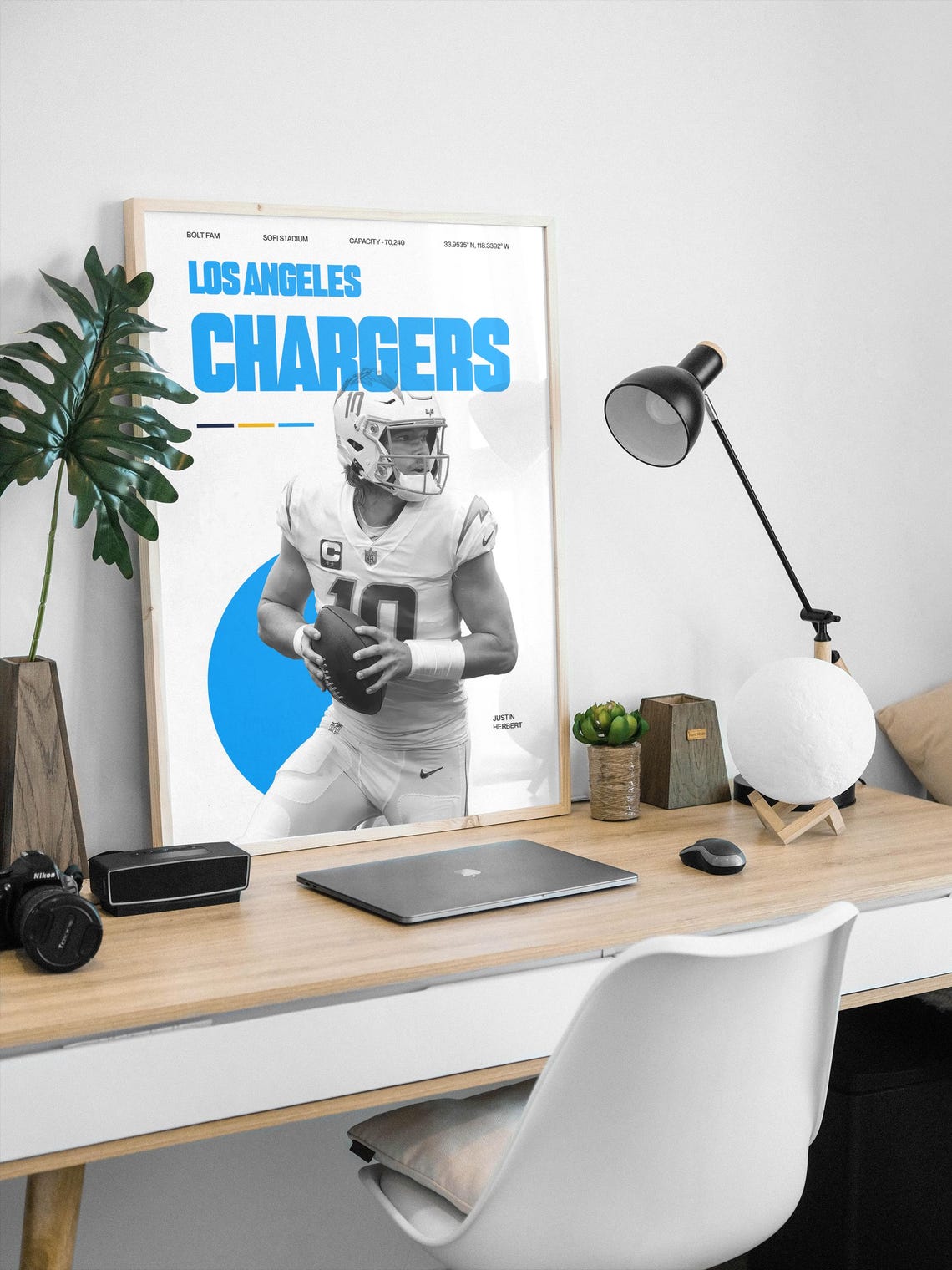 Chargers NFL Poster - Digital Download | Football Wall Art - Etsy