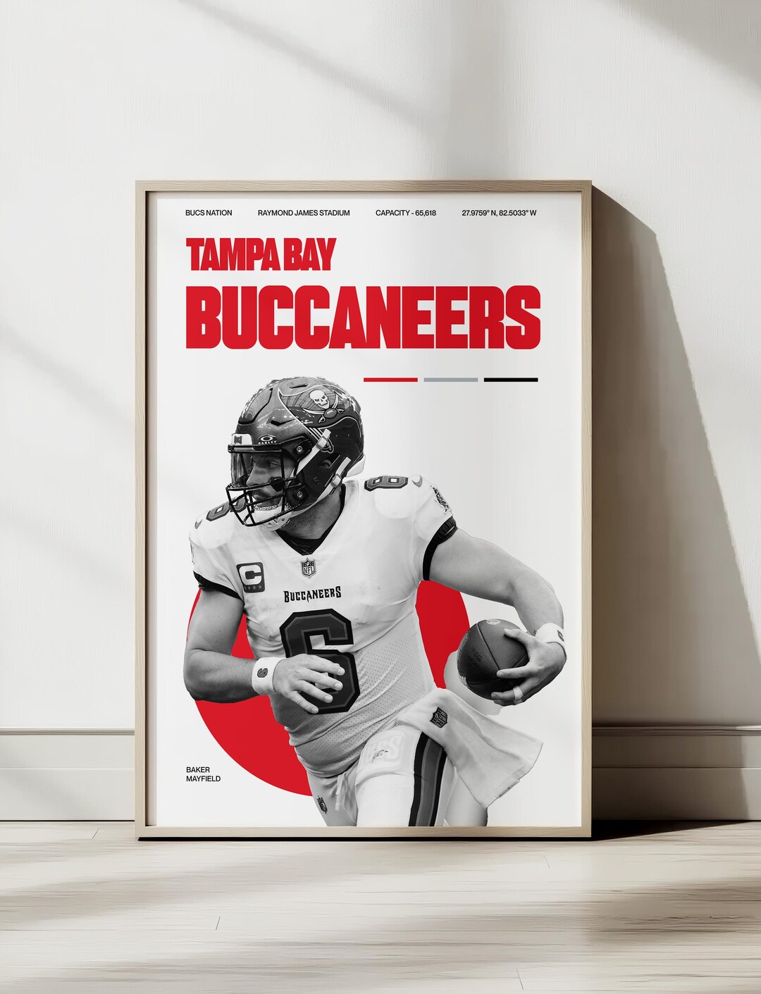 Buccaneers NFL Poster - Digital Download | Football Wall Art - Etsy