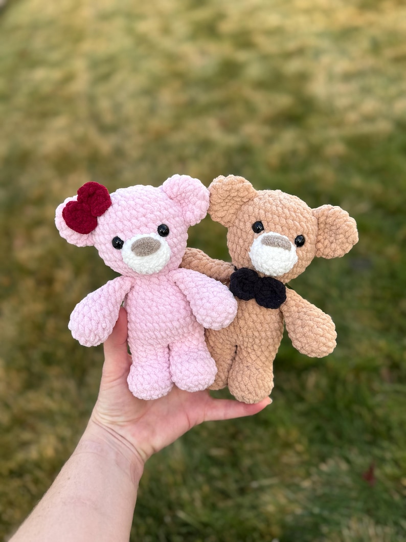 Kissy Bears Low- Sew Crochet Pattern - Valentines Day Amigurumi Plush ...