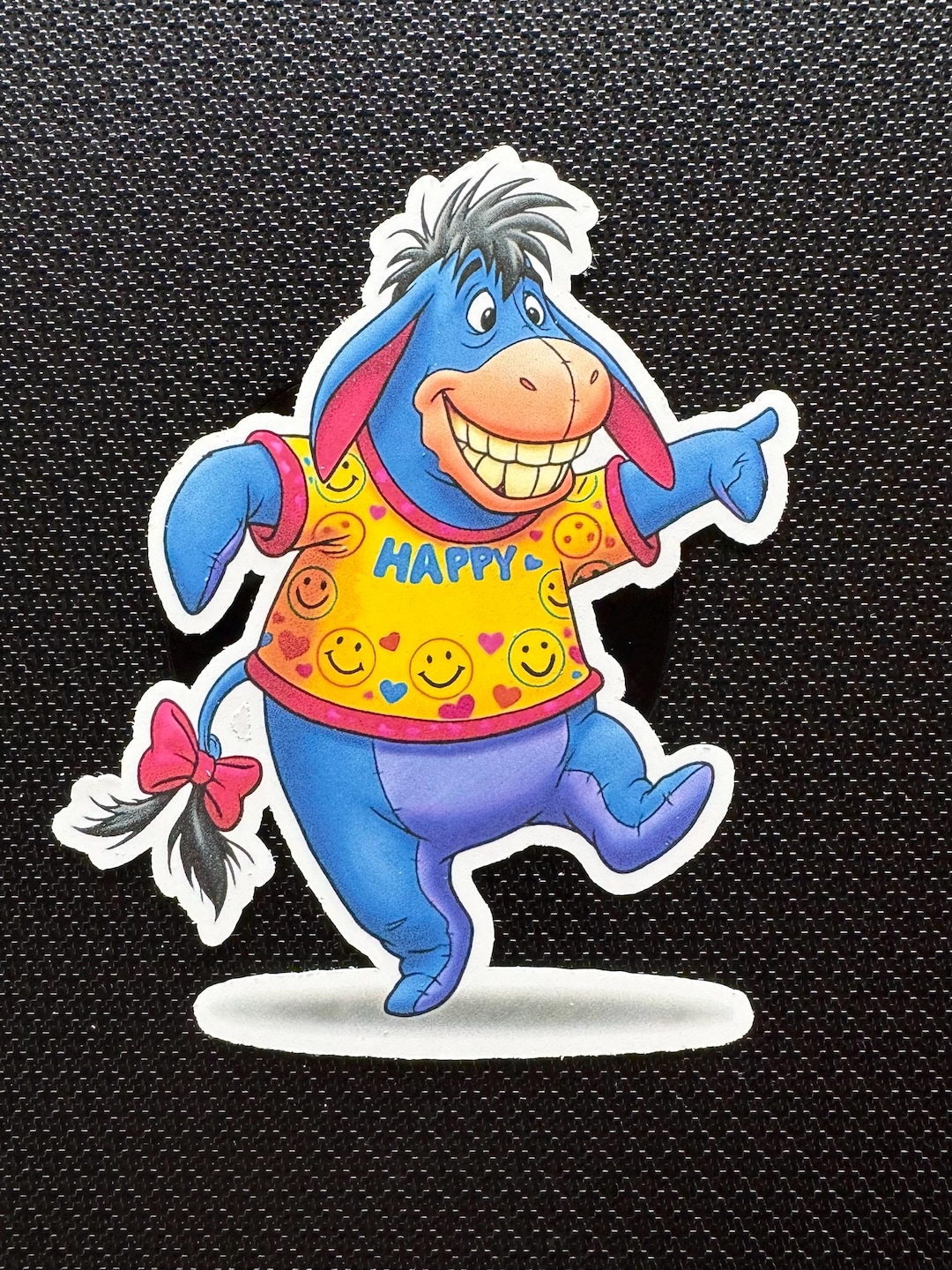 Happy Eeore Vinyl Sticker Die Cut Sticker Fun 100 Acre Character - Etsy