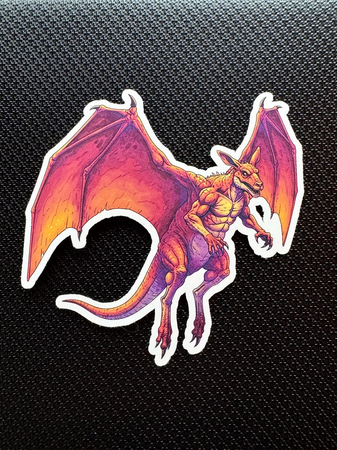 Kangaroo Dragon Vinyl Sticker - Fun Hybrid Creature - Etsy