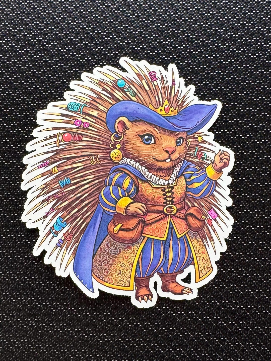 Porcupine Queen Cute Animal Character Vinyl Sticker Die Cut Sticker ...