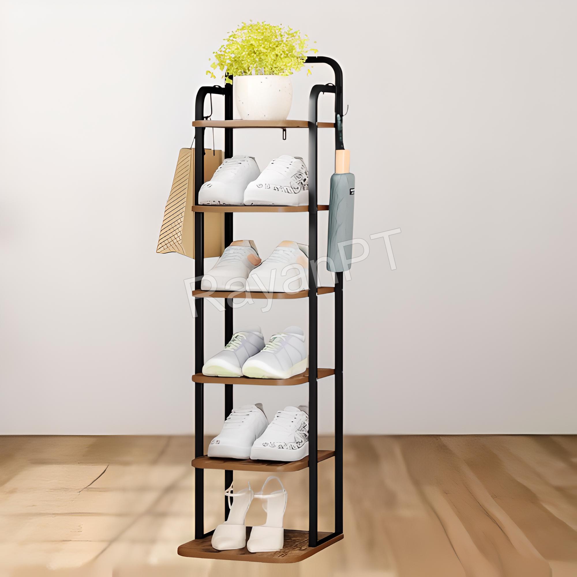 Wooden Multi Tier Shoe Rack | Entryway Shoe Rack | Modern Shoe Rack ...