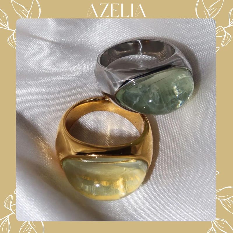 Chunky Resin Rings - Etsy