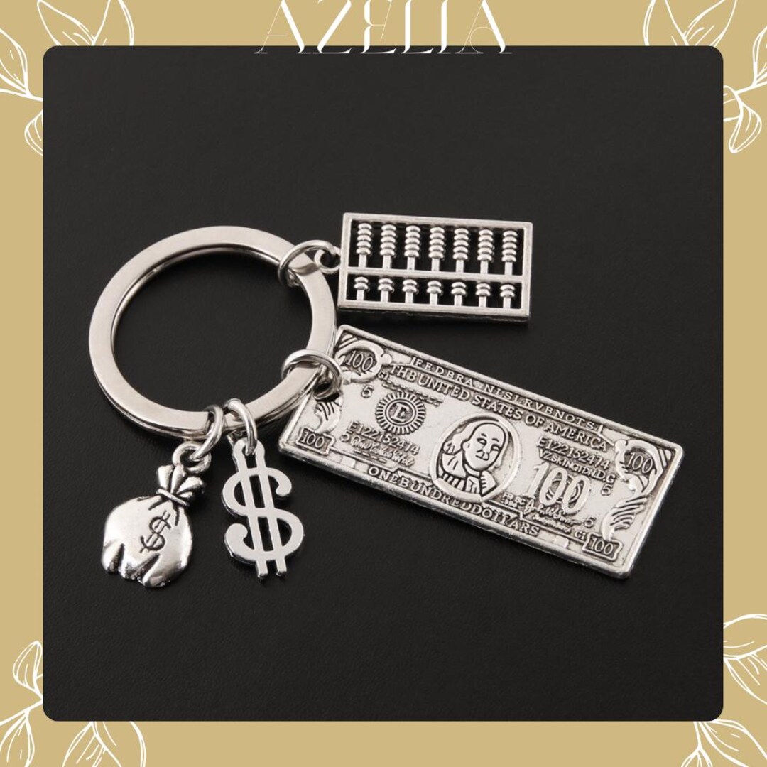 Money Keychain | Dollar Bill Keyring | Wealth & Success Charm | Lucky ...