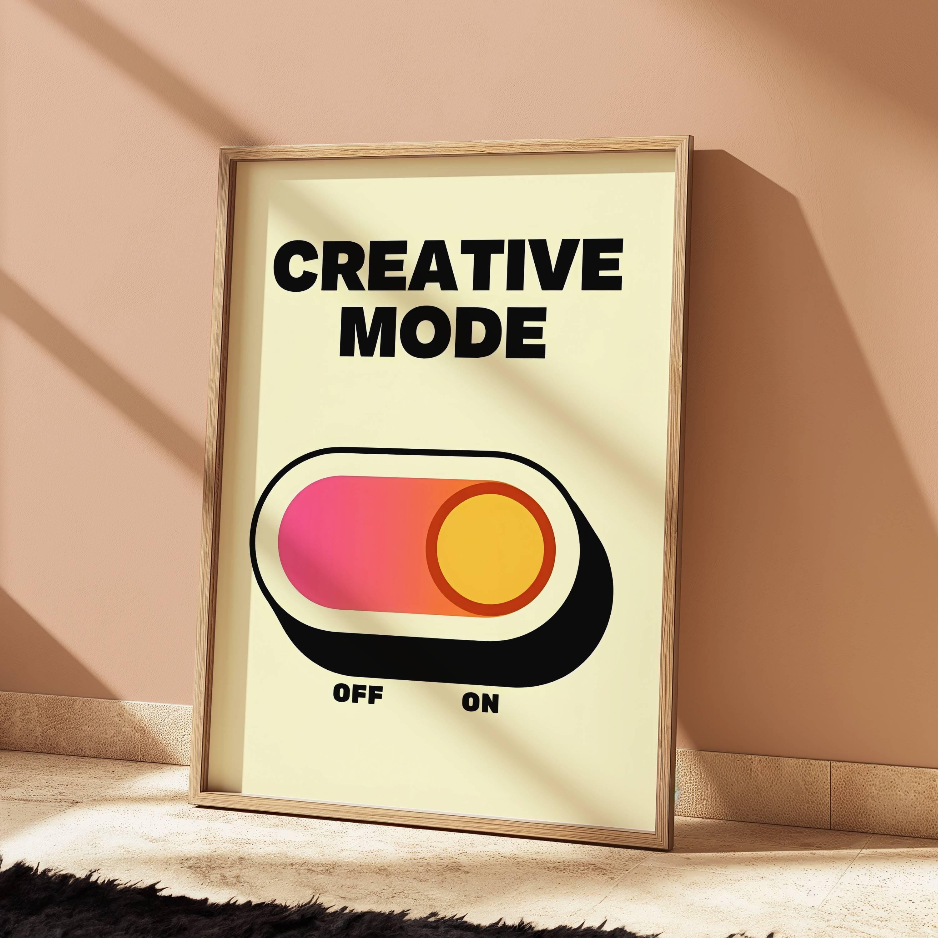 Creative Mode Retro Art Print: Trendy Office Wall Decor (digital ...