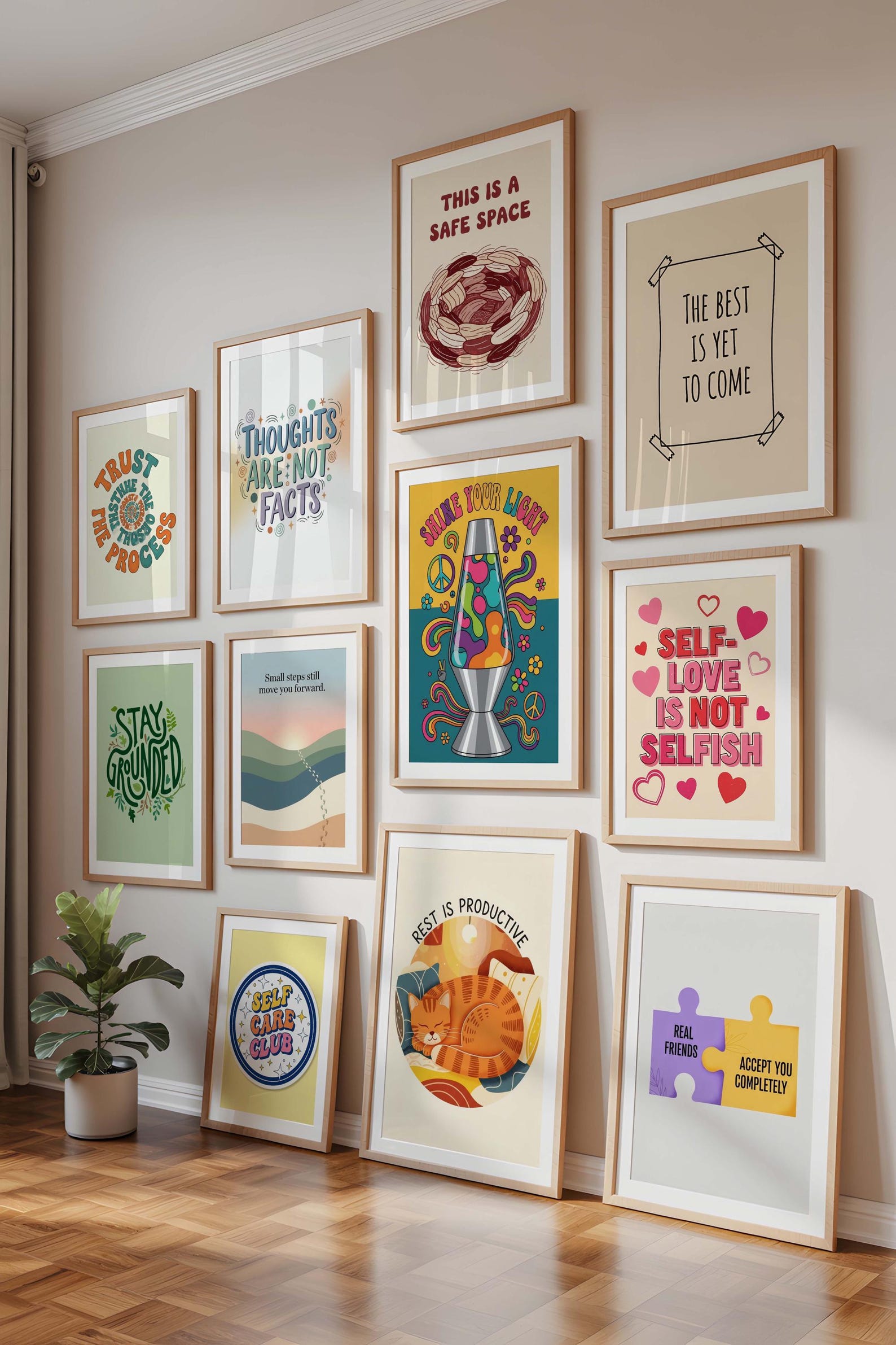 50 Modern Therapy Office Printables, Mental Health Wall Art Set ...