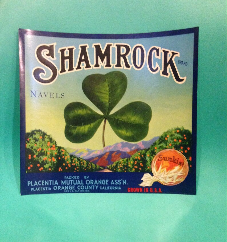 Sunkiss Shamrock Crate Label FREE SHIPPING - Etsy