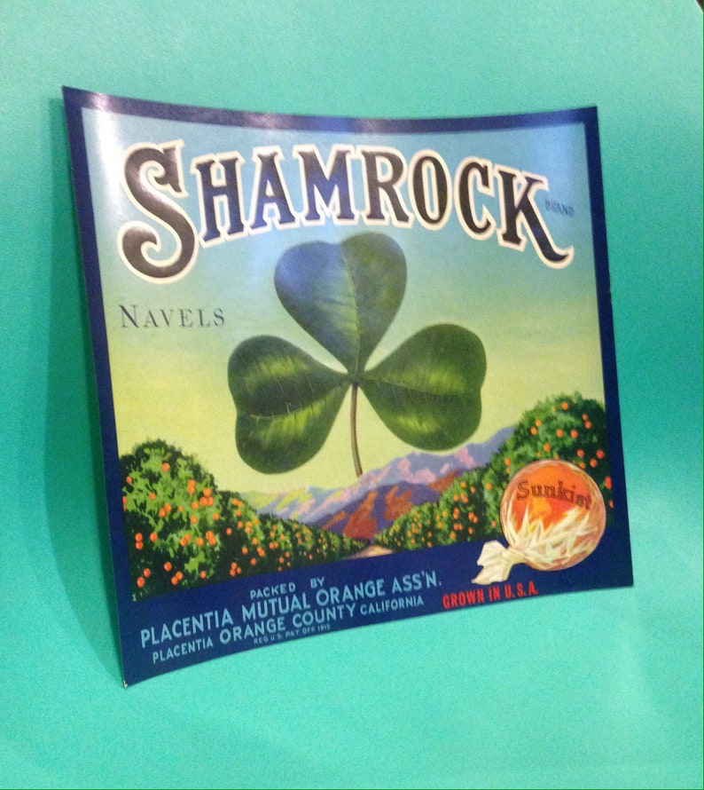 Sunkiss Shamrock Crate Label FREE SHIPPING | Etsy