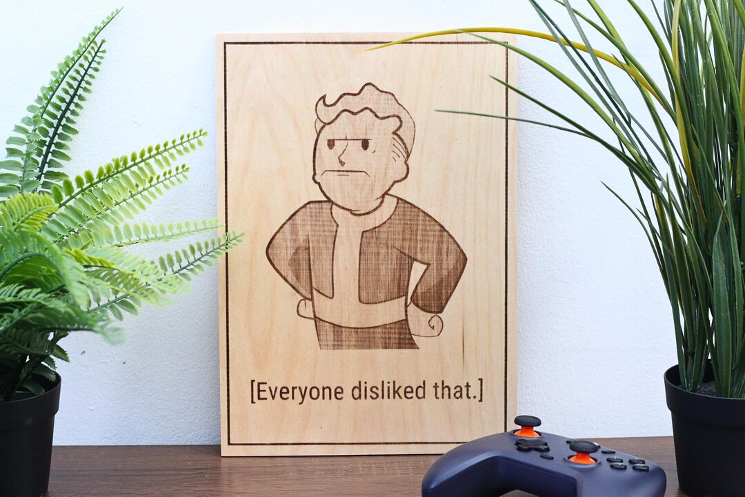 Fallout Vault Boy Laser Engraved Wooden Wall Art – Video Game Poster ...