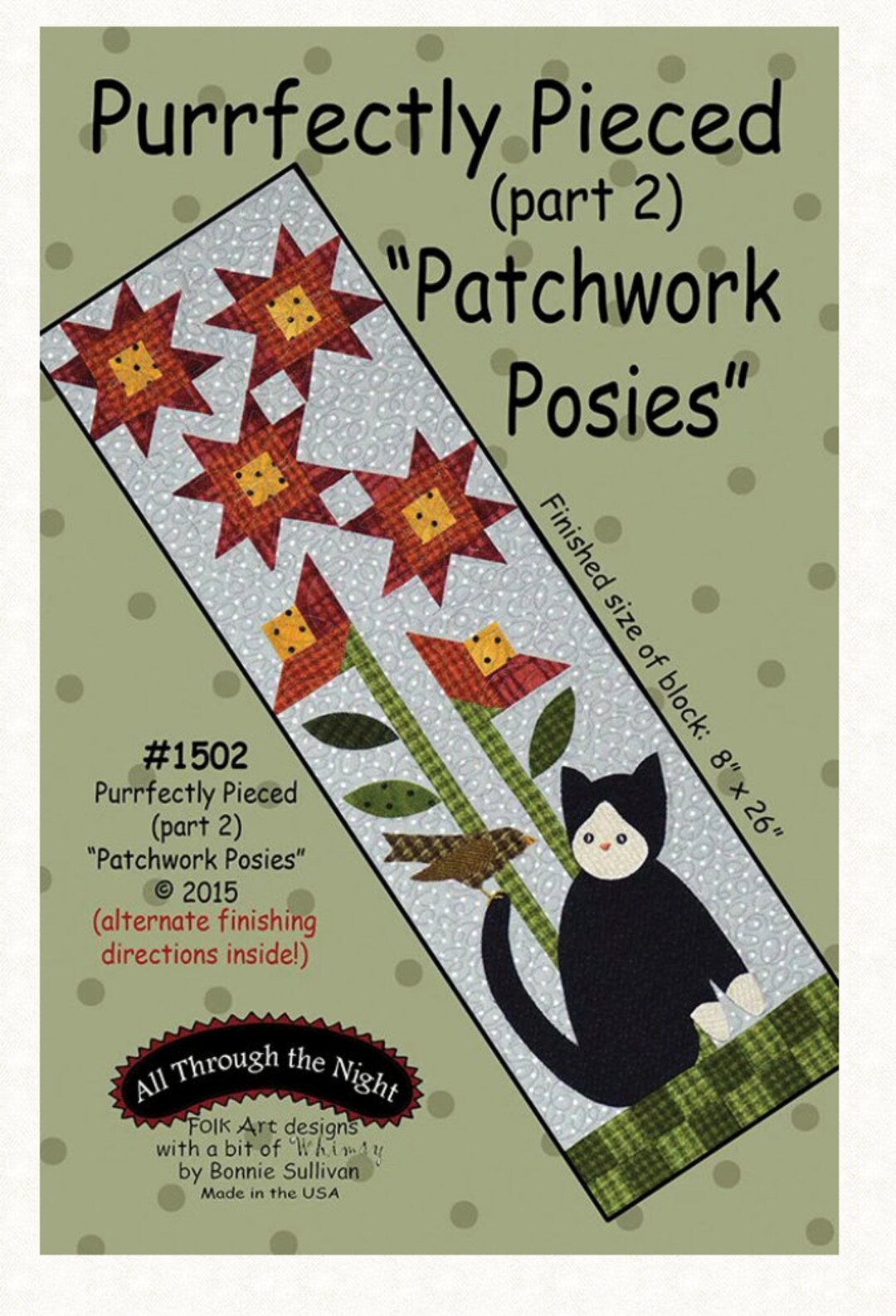 Purrfectly Pieced Part 2 Patchwork Posies Pattern - Etsy