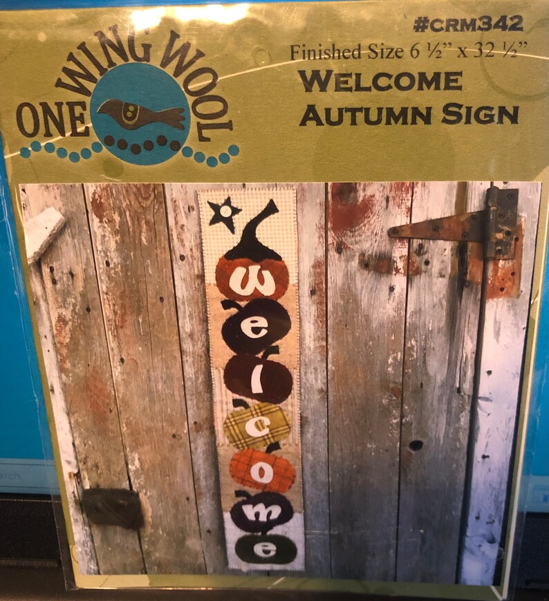 Welcome Sign Wool Project Pattern by One Wing Wool - Etsy