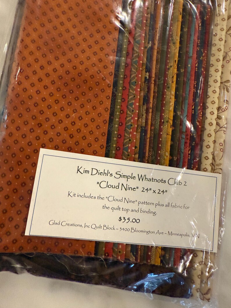 Cloud Nine Quilt Kit by Kim Diehl – Simple Whatnots Club 2 – 24" X 24 ...