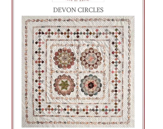 Devon Circles Pattern by Karen Styles – Includes Paper Pieces for 2 Blocks and 6 Piece Acrylic ...