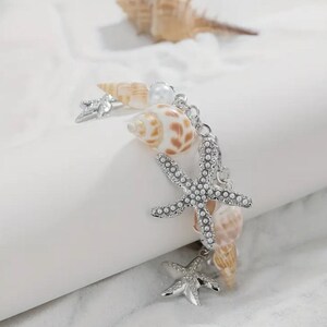 Golden Seashell Charm Bracelet – Coastal Chic Elegance, Seashell ...
