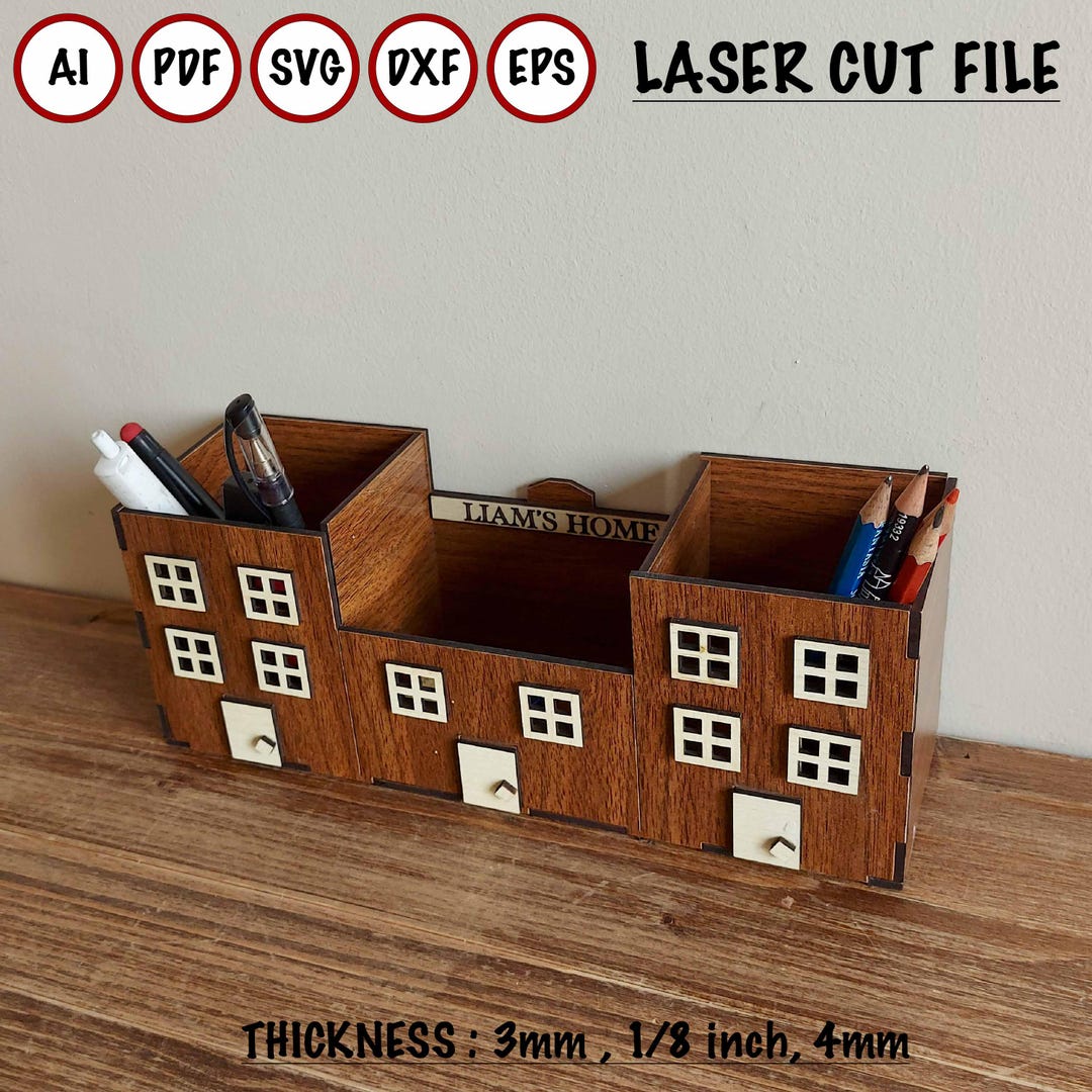 Laser Cut Personalized Pencil Case,laser Cut Pencil Holder File, Laser ...