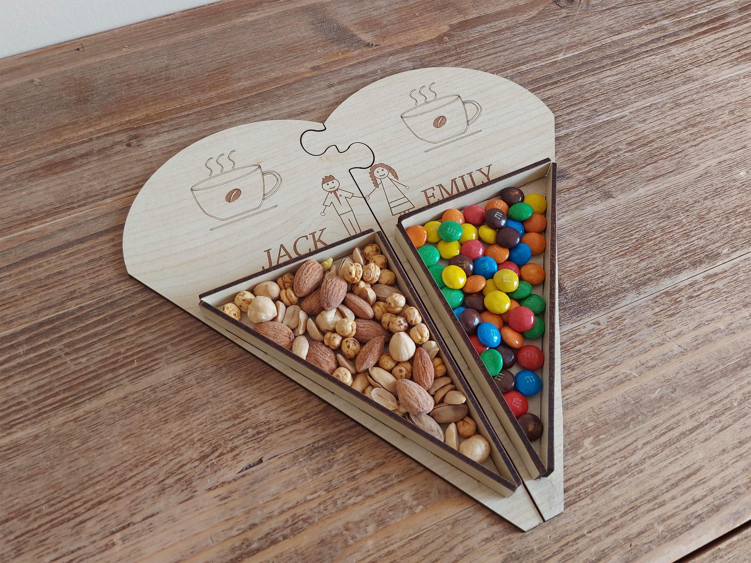 Couple Coaster Laser Cut File, Personalized Couple Coaster File, Heart ...