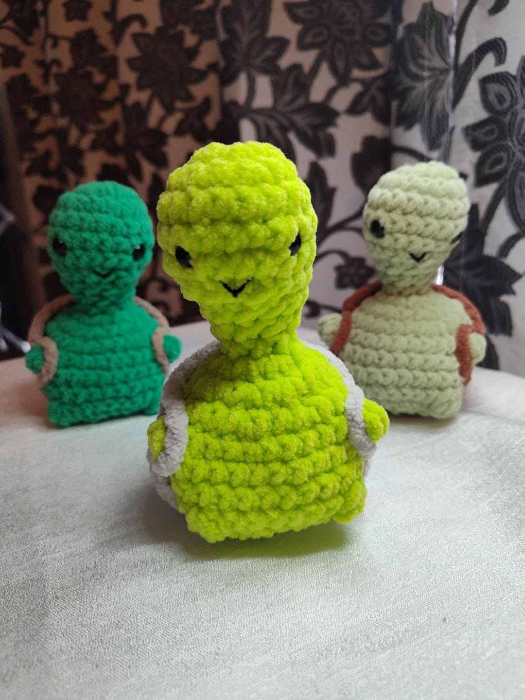 Crochet Cheeky Turtle Removable Shell Amigurumi Stuffed Animal Plush ...