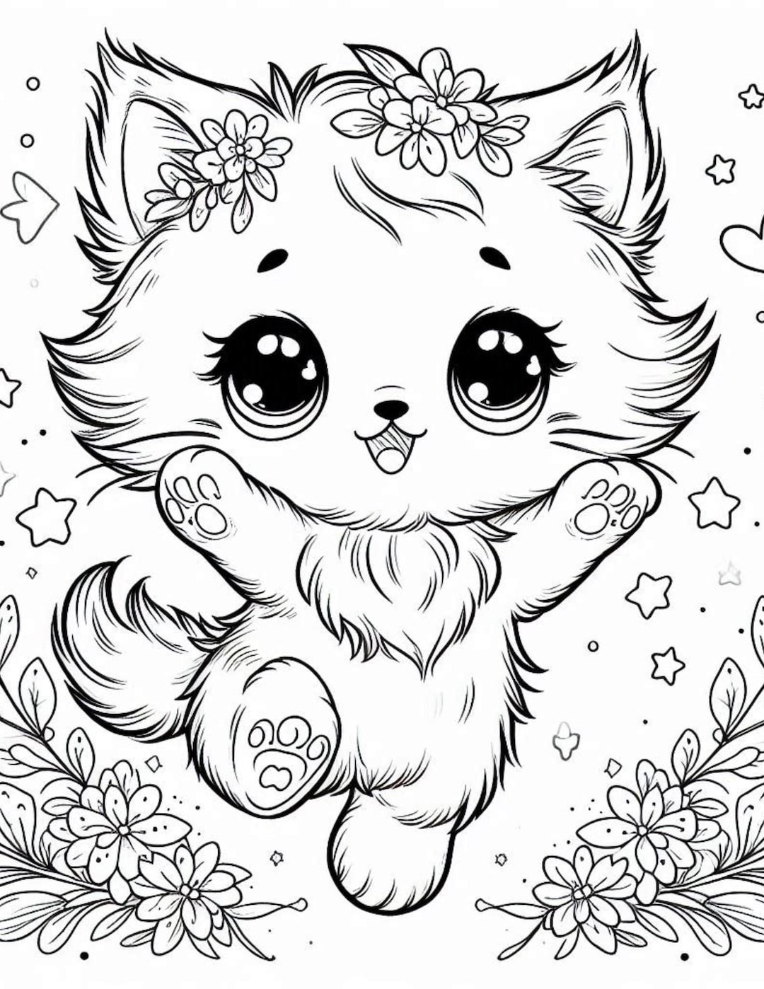 100 Cute Dogs and Cats Printable Coloring Pages Bundle - Etsy