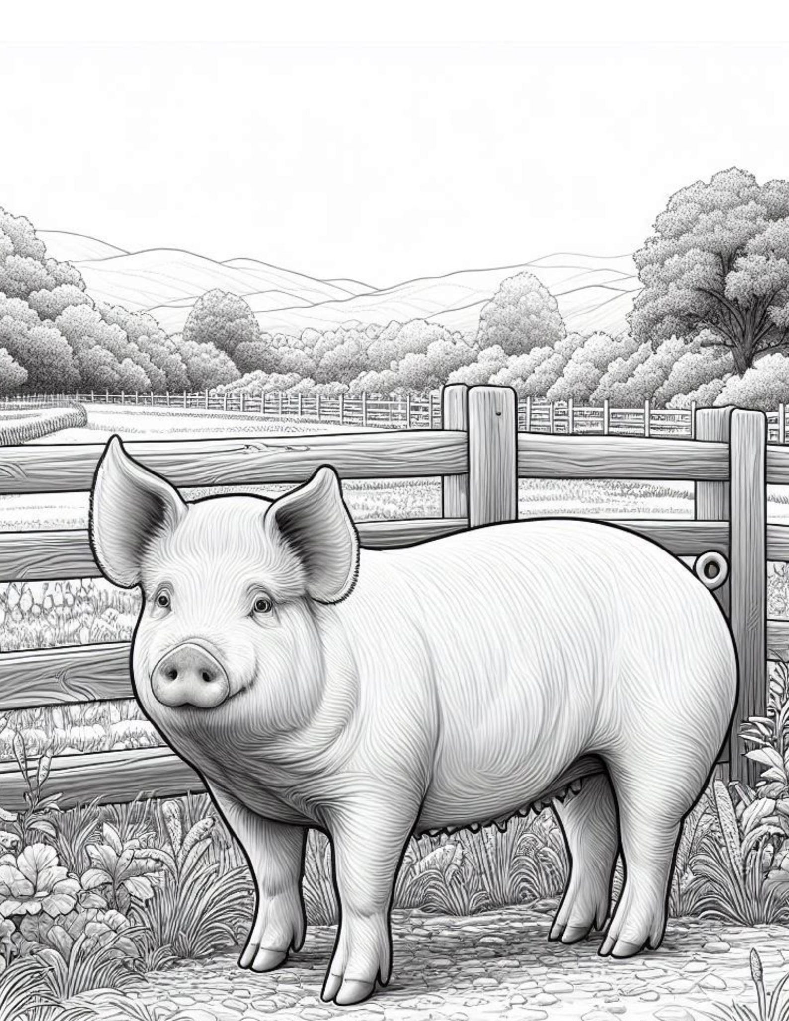 130 Realistic Farm Animals Coloring Pages Bundle - Etsy Canada