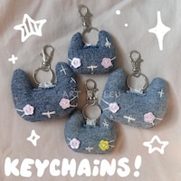 Hand Dye Wool Felt Keychain Handmade - Cat *blue - Etsy