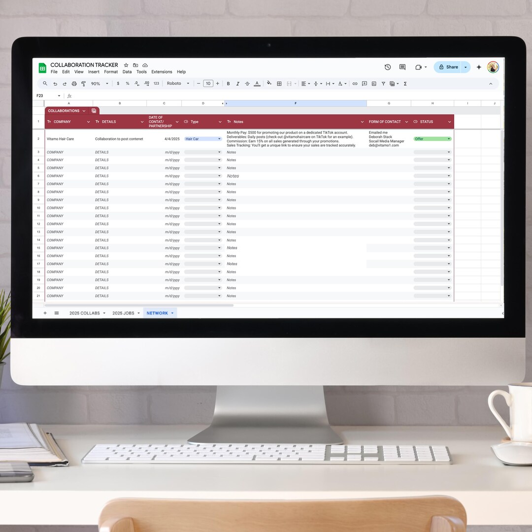 COLLABORATION TRACKER TEMPLATE | Collaboration Opportunities, Google ...