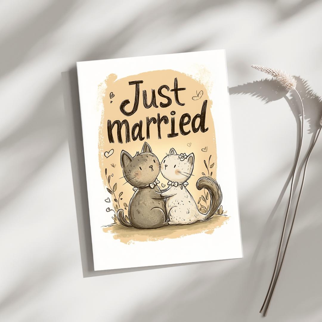 ADORABLE MARRIED CATS Png | Funny Wedding Cat Design | Bridal Shower ...