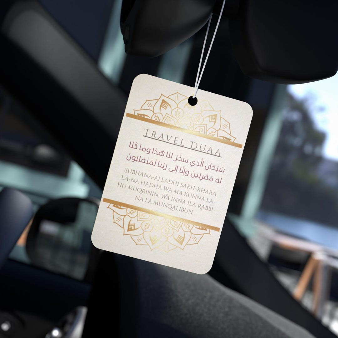 Inspirational Travel Duaa Car Air Freshener, Islamic Aroma Diffuser ...