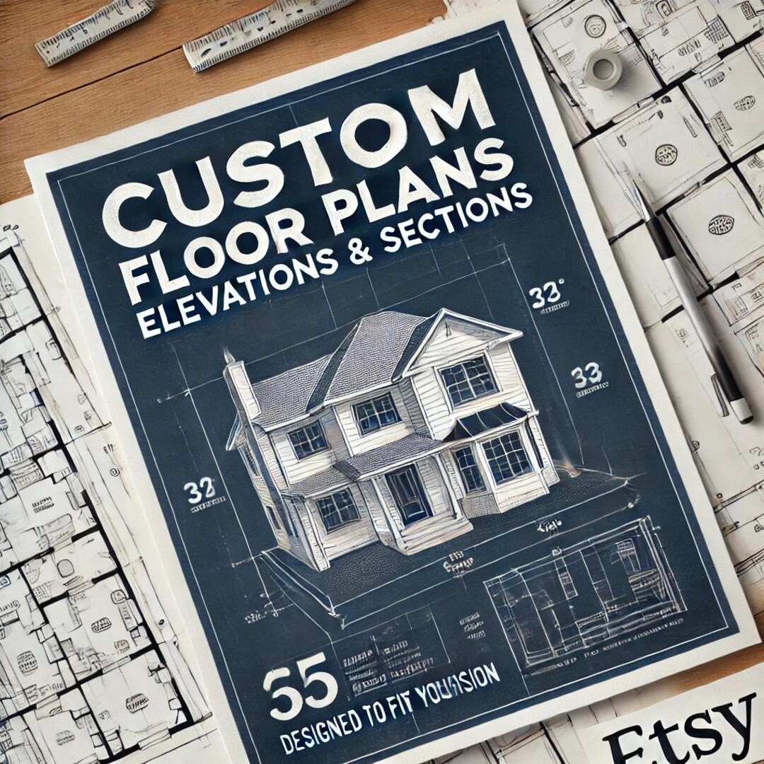 Custom House Plans, Elevations, and Cross Sections - Etsy UK