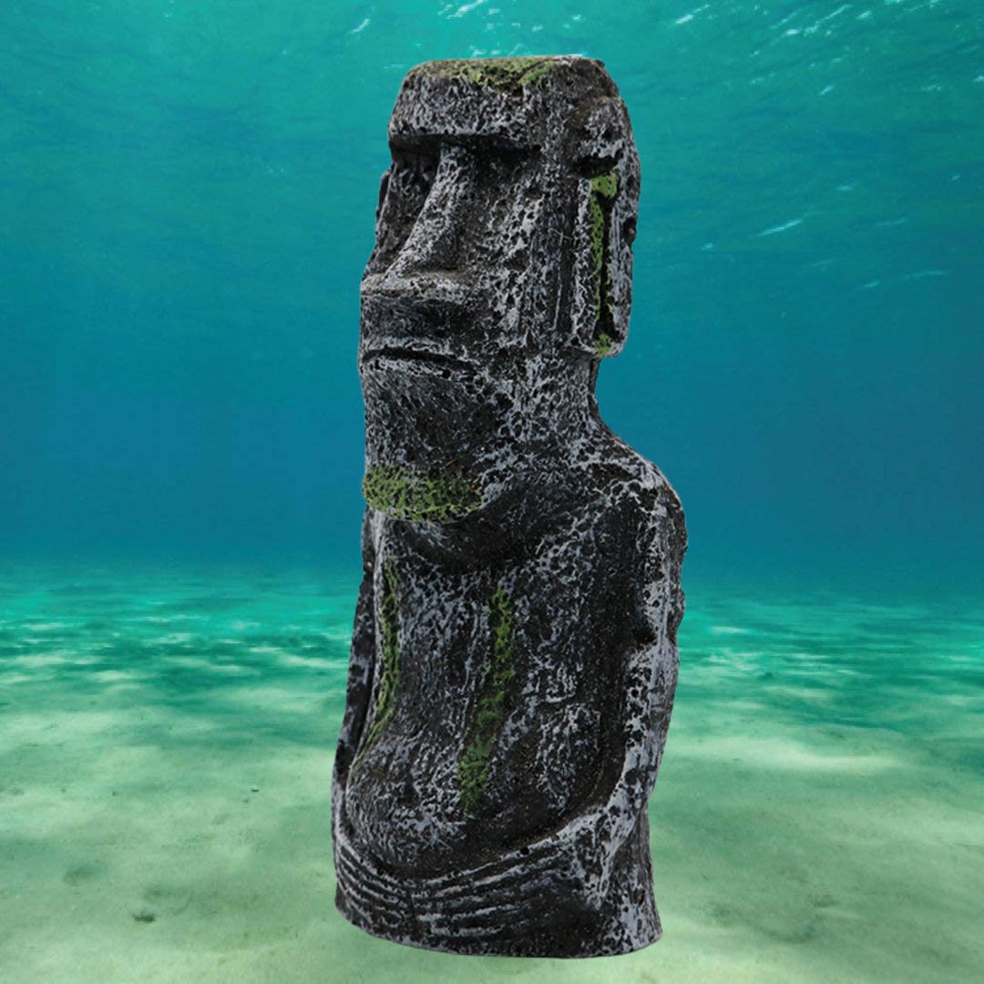 Resin Moai Statue, Aquarium Decor, Fish Tank Cave - Etsy