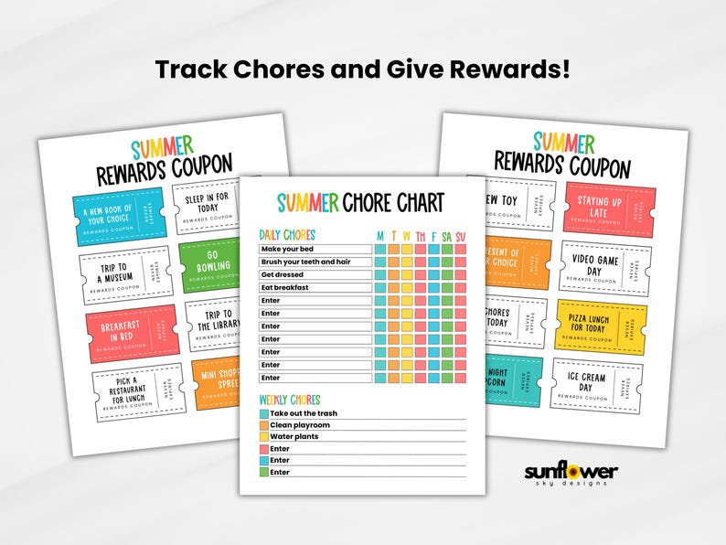 2025 Summer Planner for Kids and Families, Summer Break Planner, Chore ...