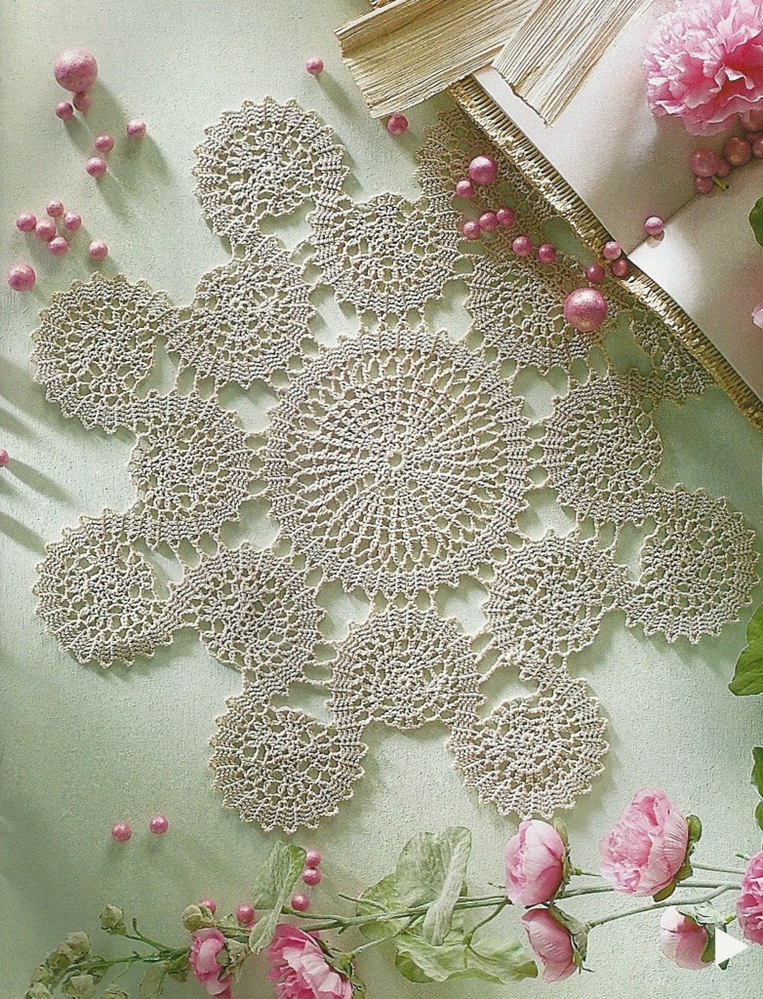 Crochet Doily 44 Cm - 17 Inches - Set of Spiral - Etsy