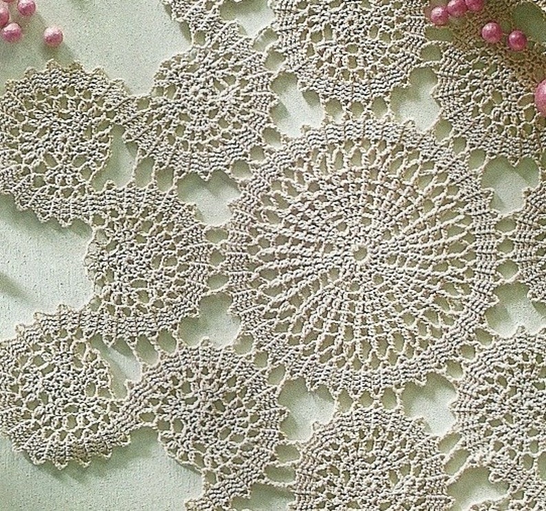 Crochet Doily 44 Cm 17 Inches Set of Spiral - Etsy