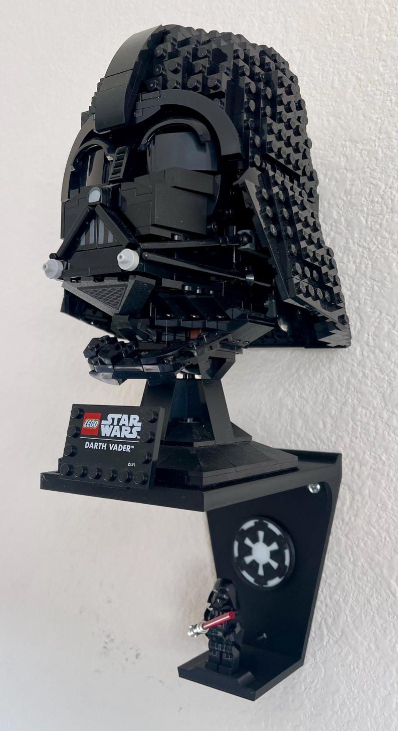 LEGO Star Wars Darth Vader Helmet Wall Mount With Empirial Logo - 3D ...