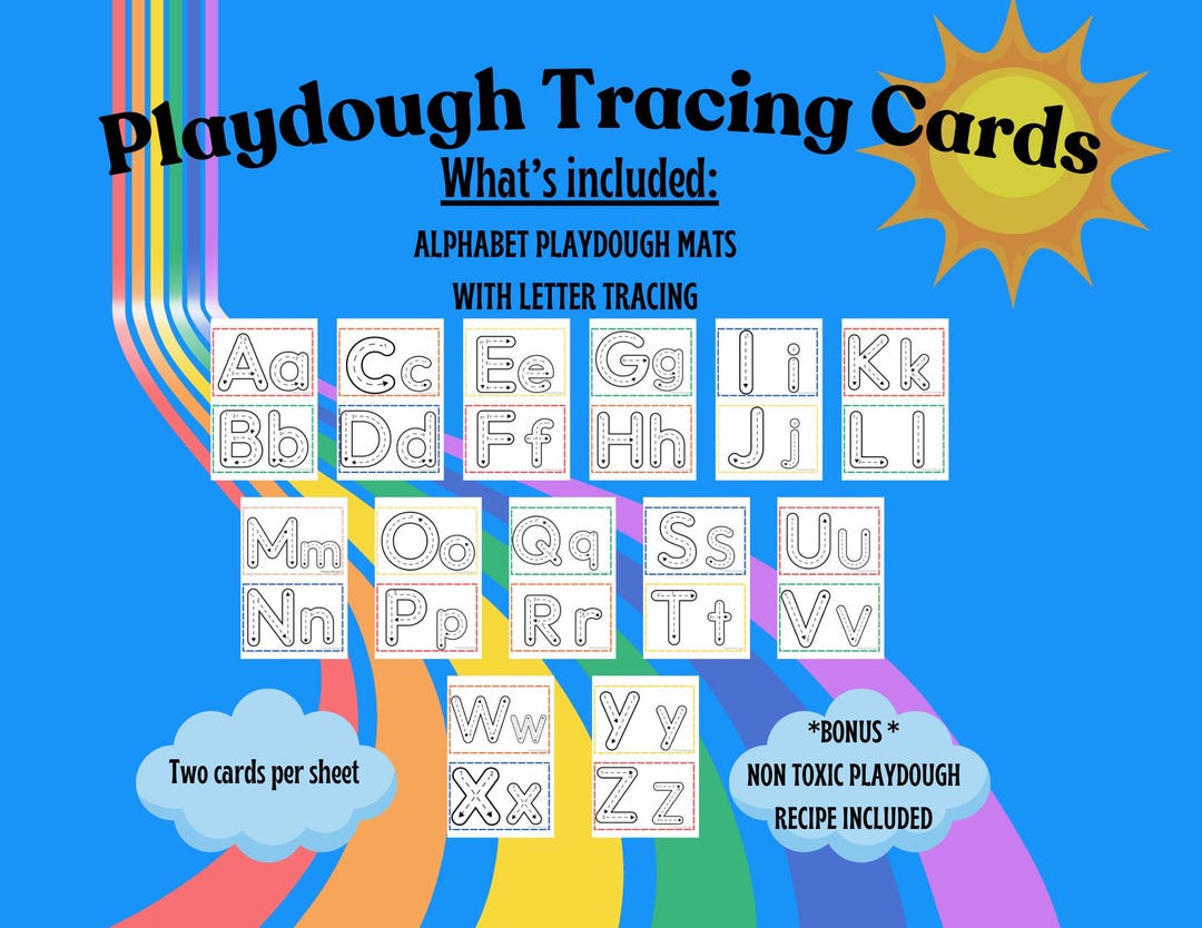 Alphabet Playdough Tracing Activity for Kids | Digital Download | Fine ...