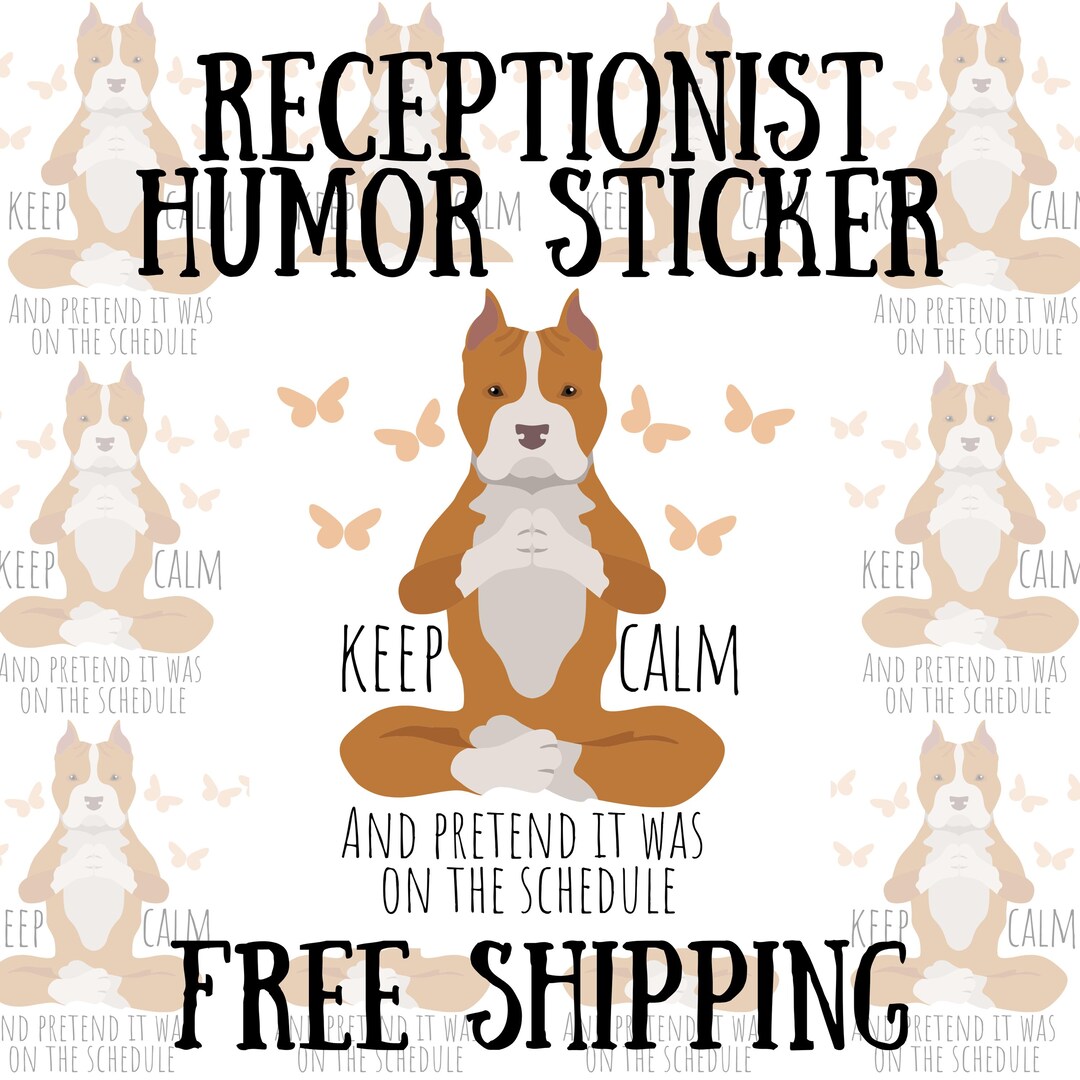 Keep Calm Sticker | Receptionist Decal | Receptionist Gift | Vet ...
