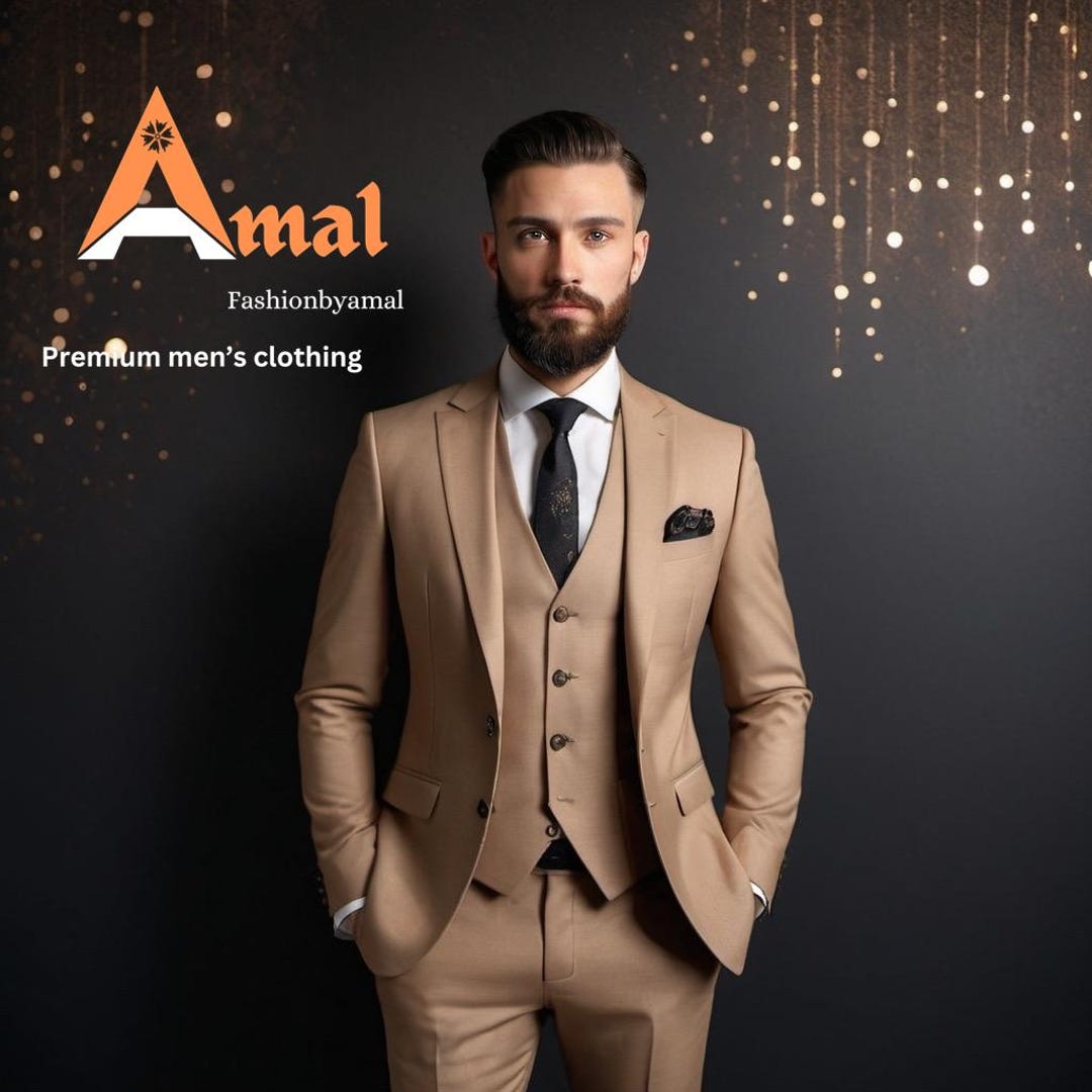 FASHIONBYAMAL ,brown 3 Piece Suit for Men, Party Wear, Grooms Men Suit ...