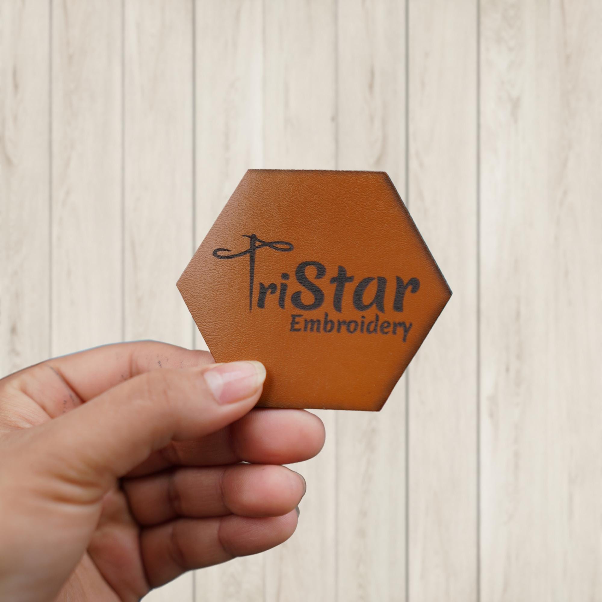 Custom Leather Engraved Patches, Leather Name Tag, Custom Logo Leather ...