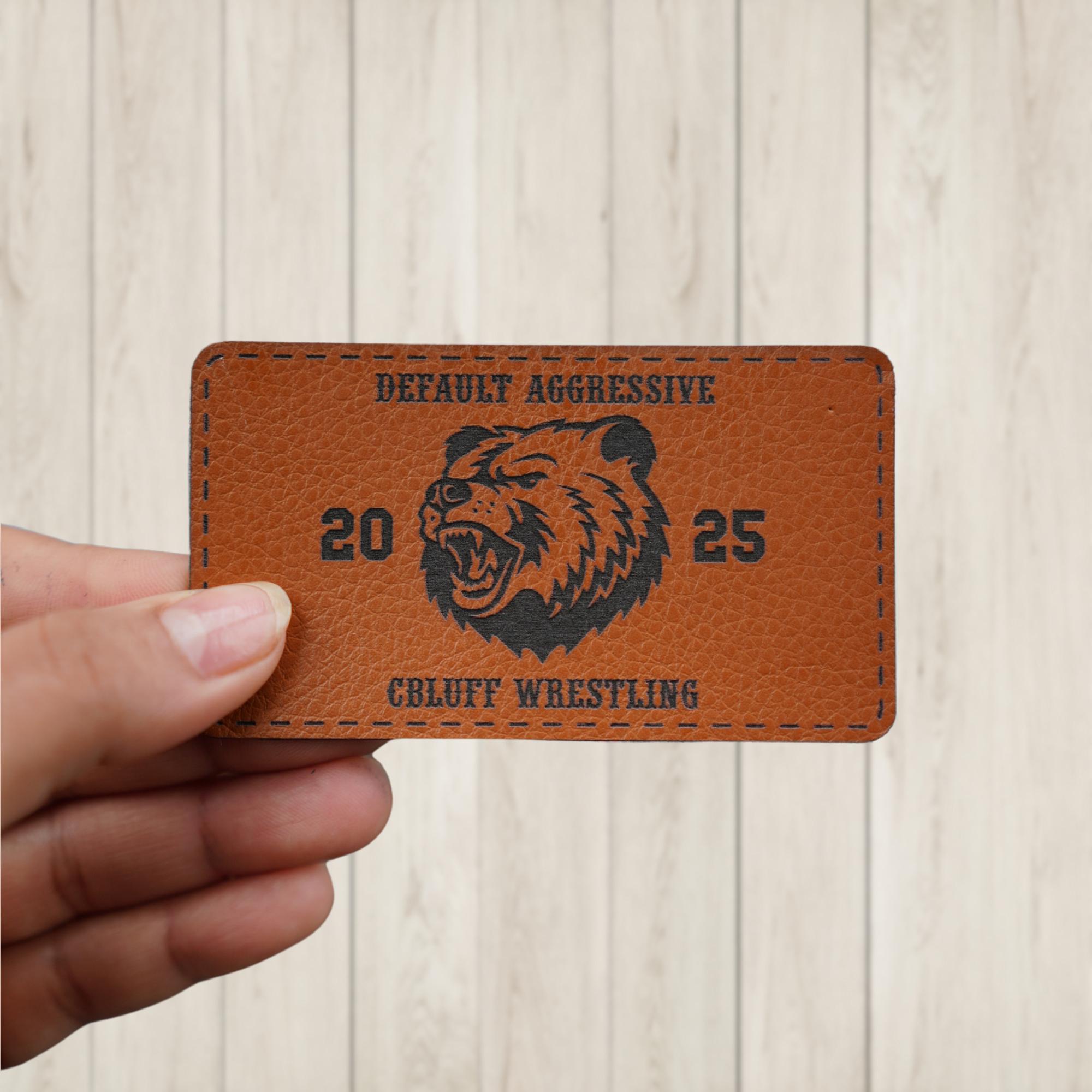 Custom Leather Engraved Patches, Leather Name Tag, Custom Logo Leather ...