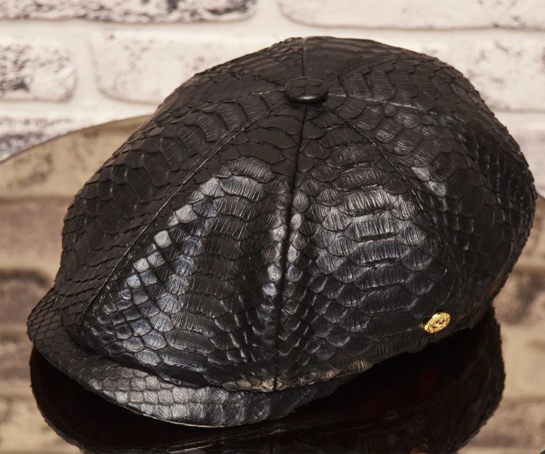 Real Snake Leather 8 Panel Mens Caps - Etsy