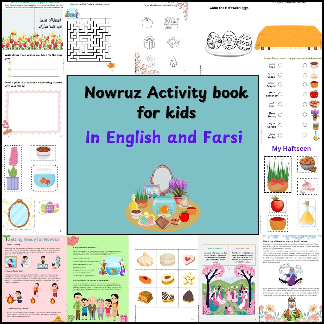 Printable Nowruz Booklet for Kids to Learn About Nowruz and Persian ...