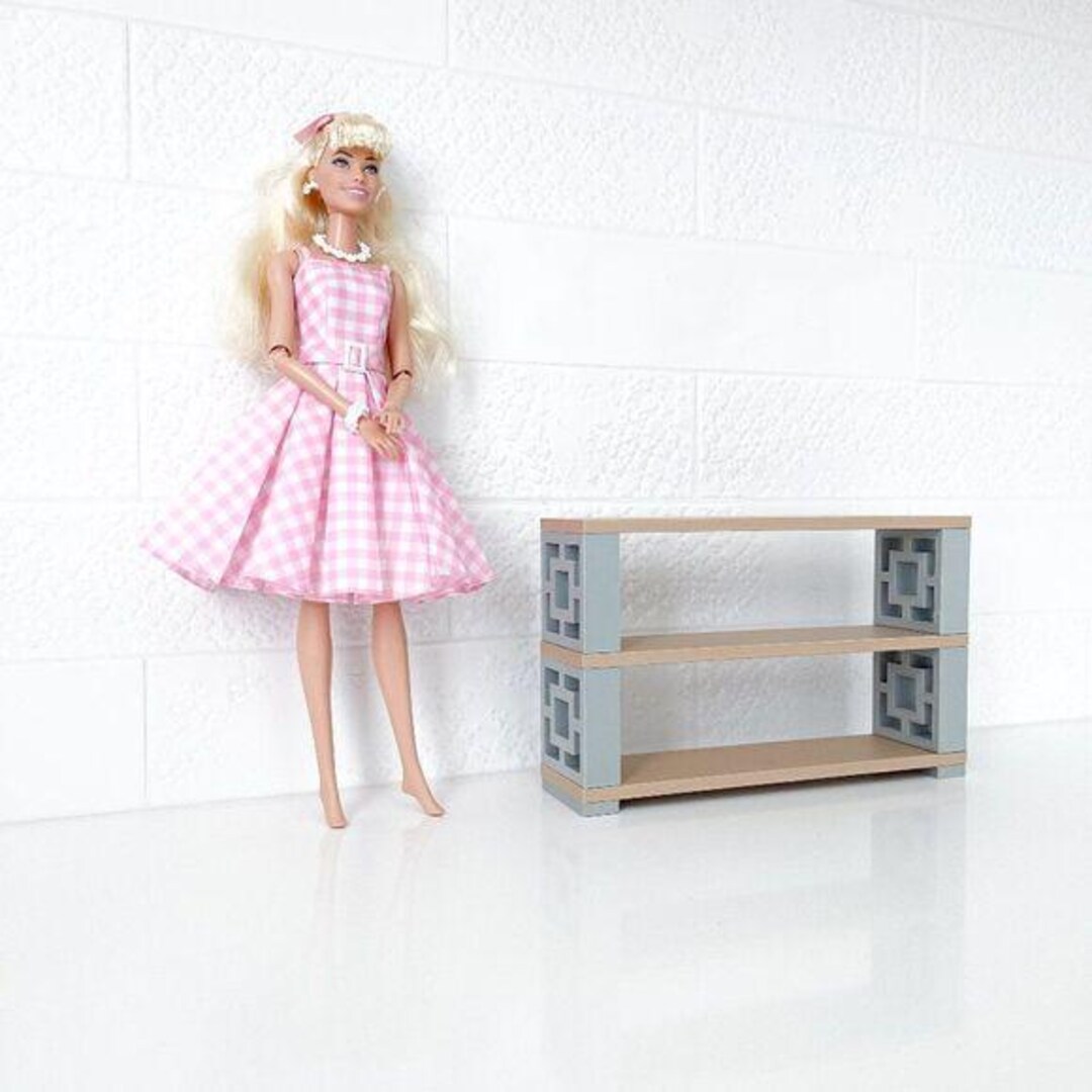 Miniature Integrity Doll Bookshelf - Mid-century modern Breeze Blocks 1 ...