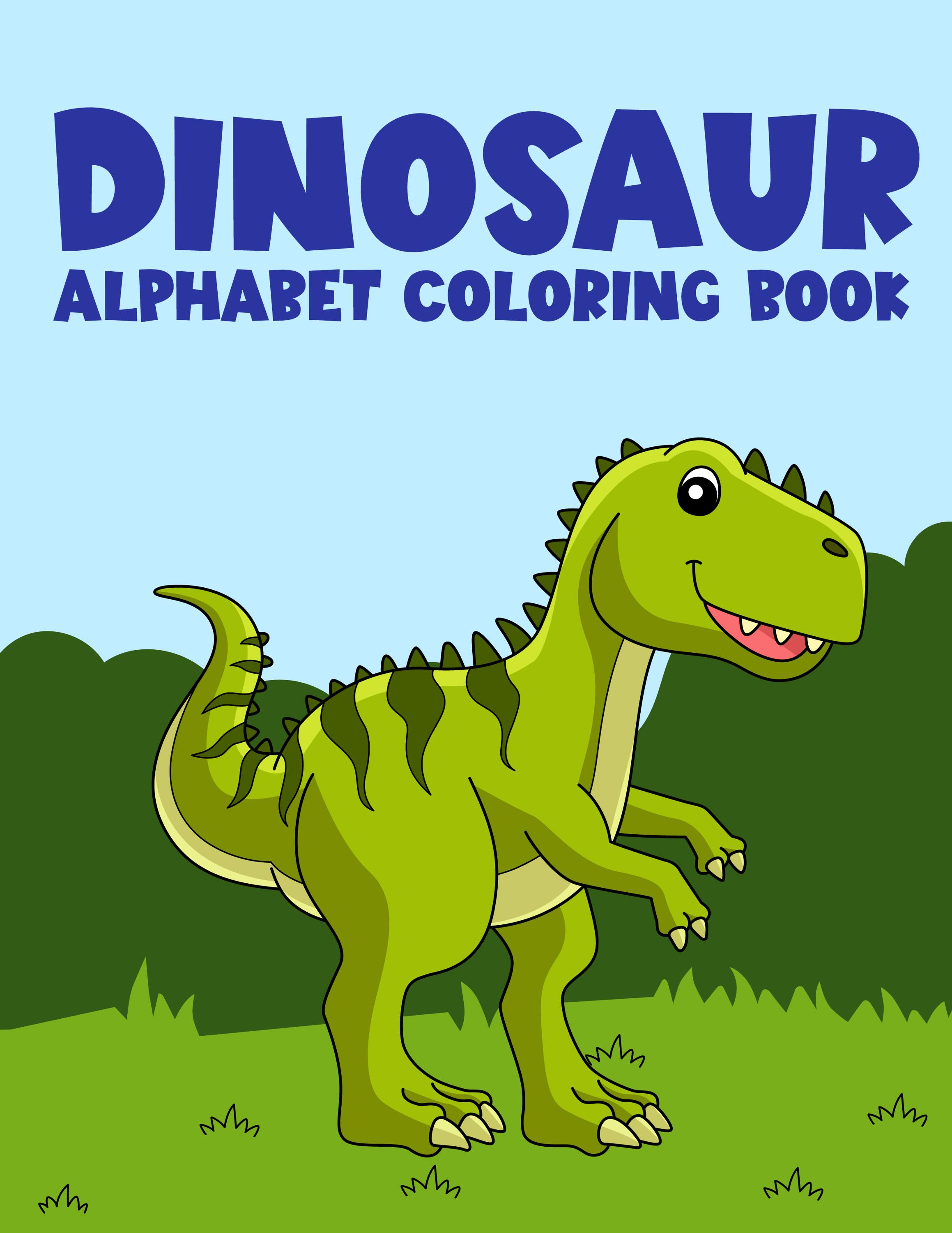 Dinosaur Alphabet Coloring Pages: 26 Kids Activity Sheets (printable ...