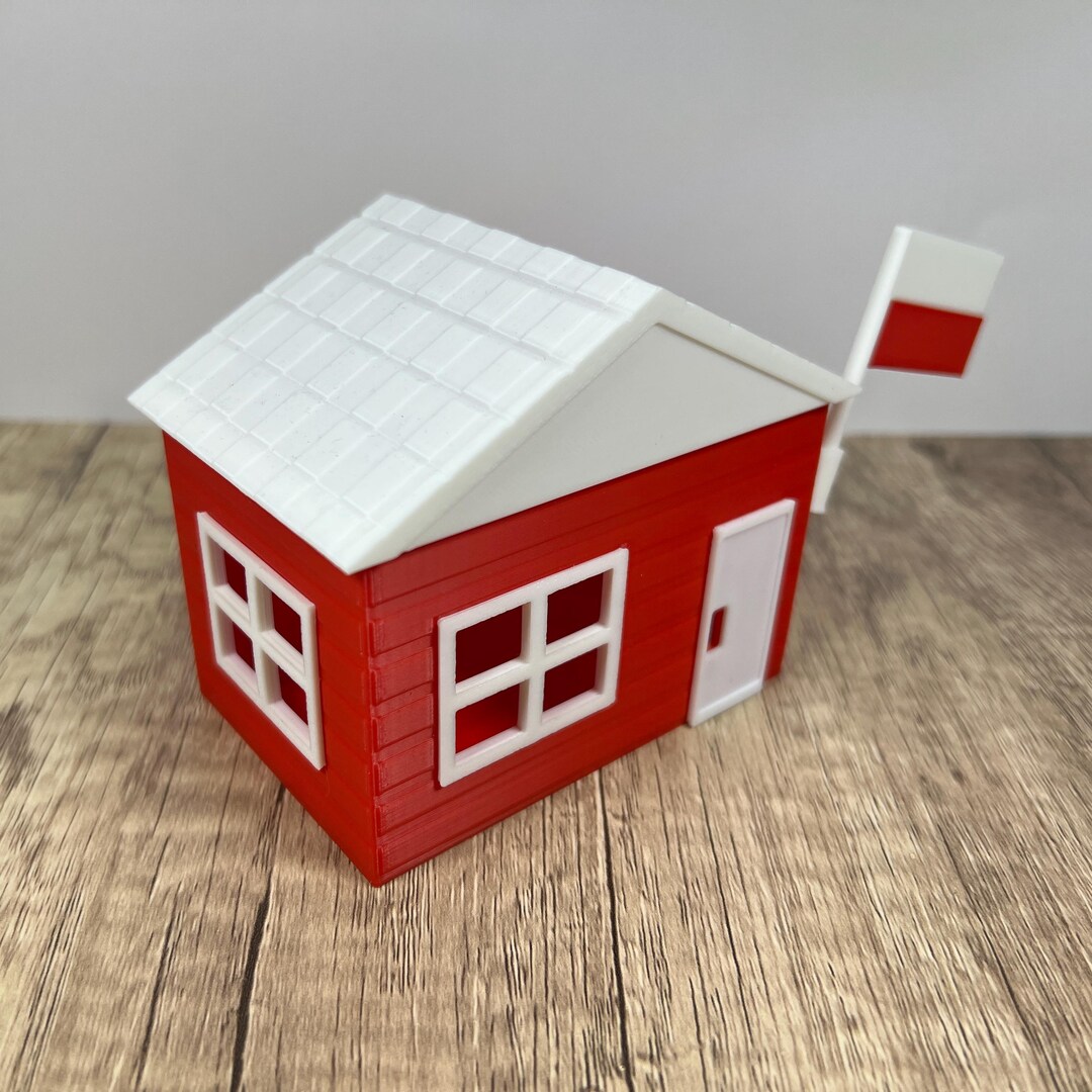 3D Printed Poland-themed House Gift Box With Polish Flag, Magnetic Roof ...