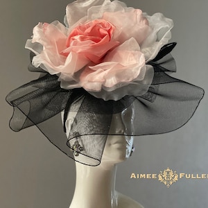 High Tea Fascinator Hat Hot Pink Flower Special Events Kentucky Derby ...
