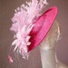 Kentucky Derby Fascinator, Royal Ascot Hat, Lipstick Pink and Soft Pink ...