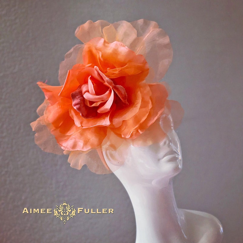 Orange Fascinator - Etsy