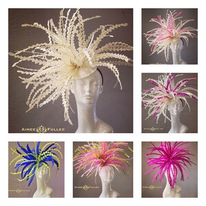 Kentucky Derby Hat, Hot Pink Black Fuchsia Shocking Pink Fascinator ...