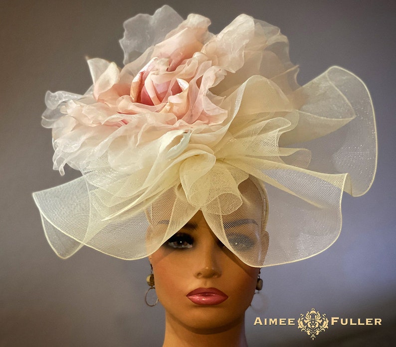High Tea Cocktail Hat Ivory off White Cream Fascinator Soft - Etsy